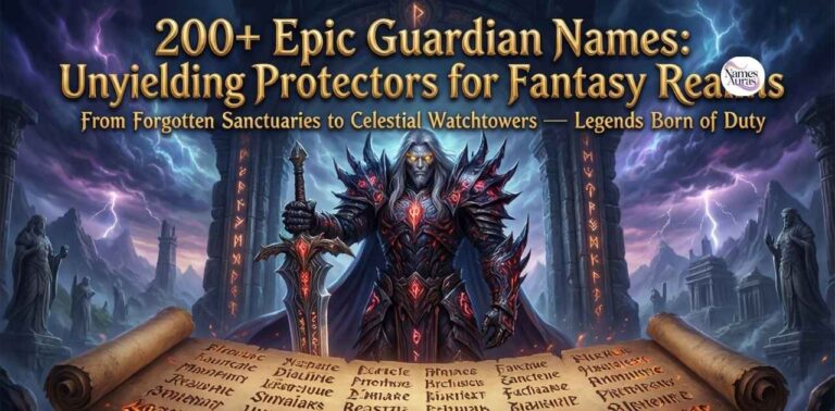 200+ Epic Guardian Names: Unyielding Protectors for Fantasy Realms